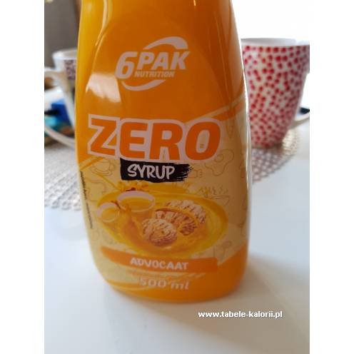 Ile kcal ma Sos Zero Syrup Adwokat - 6Pak Nutrition - Tabele kalorii