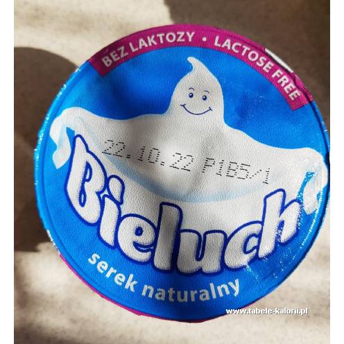 Ile kcal ma Serek naturalny bez laktozy - Bieluch - Tabele kalorii
