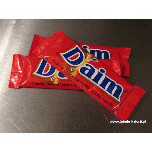 Ile kcal ma Baton Daim - wartości odżywcze - Tabele kalorii