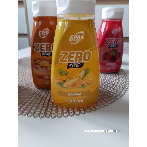 Ile kcal ma Sos Zero Syrup o smaku bananowym - 6Pak Nutrition - Tabele ...