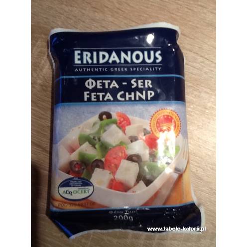 Ile kcal ma Ser feta - Eridanous - Tabele kalorii