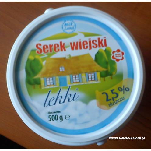 Ile kcal ma Serek wiejski lekki - Milk Land - Tabele kalorii