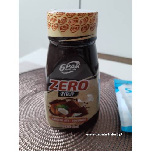 Ile kcal ma Sos Zero Syrup czekolada kokos - 6Pak Nutrition - Tabele ...