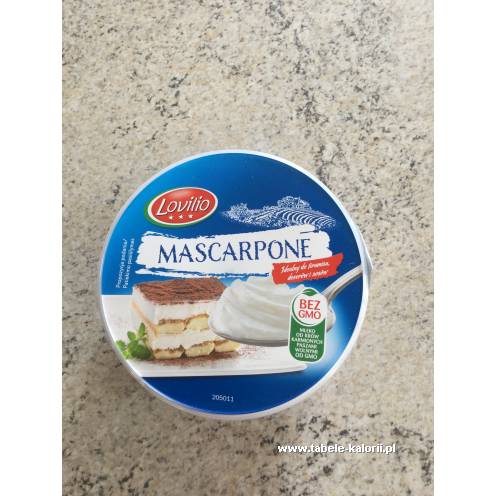 Ile kcal ma Ser mascarpone - Lovilio - Tabele kalorii