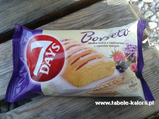 Ile kcal ma Borseto słodka bułka z nadzieniem z owoców leśnych - 7 Days ...