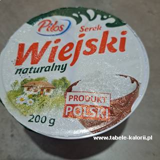 Ile kcal ma Serek wiejski naturalny - Pilos, Mlekovita - Tabele kalorii